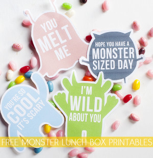 free monster lunch box printables | pretty plain janes